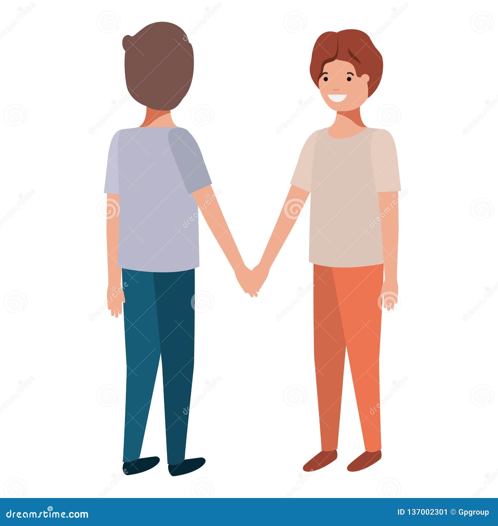 Friendly Teenagers Boys Characters Stock Vector - Illustration of cute ...