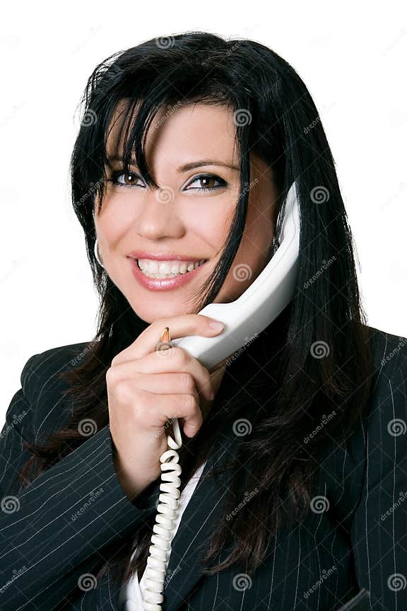Friendly telephone manner stock photo. Image of businesswoman - 1013622