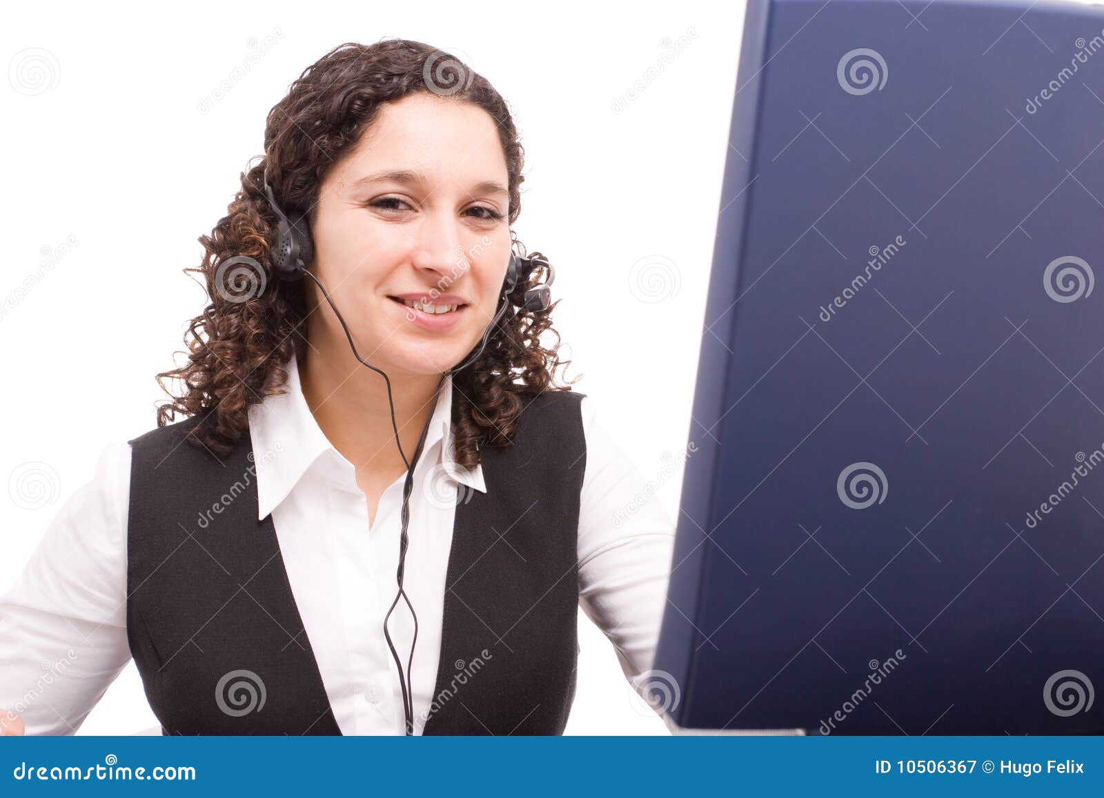 Friendly Telephone Operator Stock Image - Image of girl, hotline: 10506367