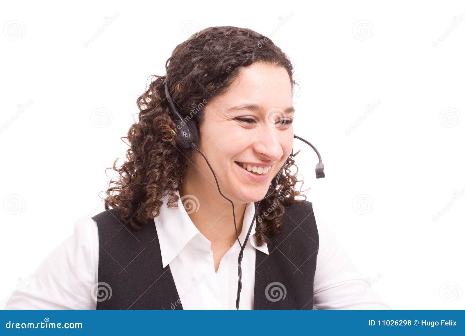 Friendly Telephone Operator Stock Photo - Image of attractive, online ...