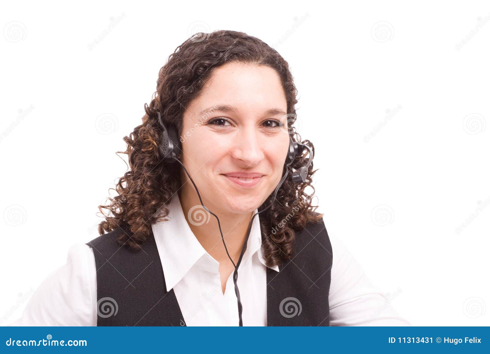 Friendly Telephone Operator Stock Image - Image of headset, confident ...