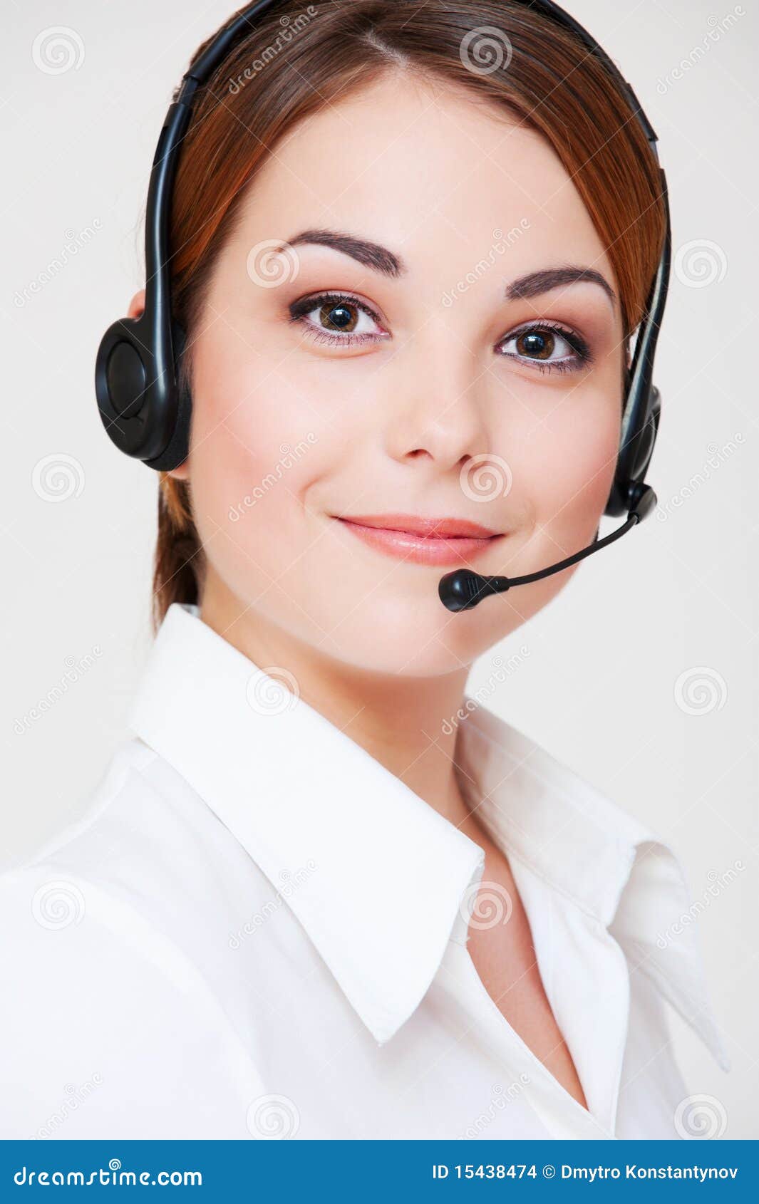 Friendly Telephone Operator Stock Photo - Image of person, consultant ...
