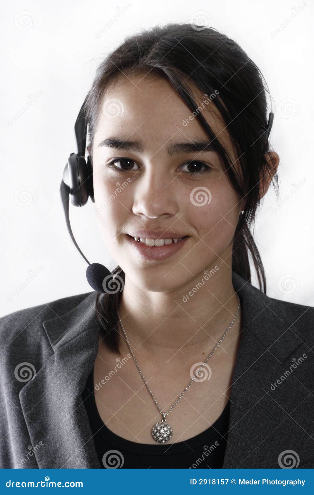 Friendly Telephone Operator Stock Image - Image of headset, online: 2918157