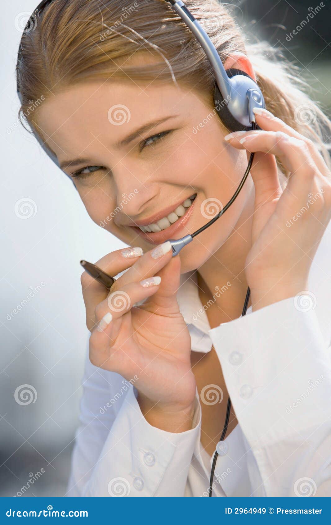 Friendly Telephone Operator Stock Image - Image of call, corporate: 2964949