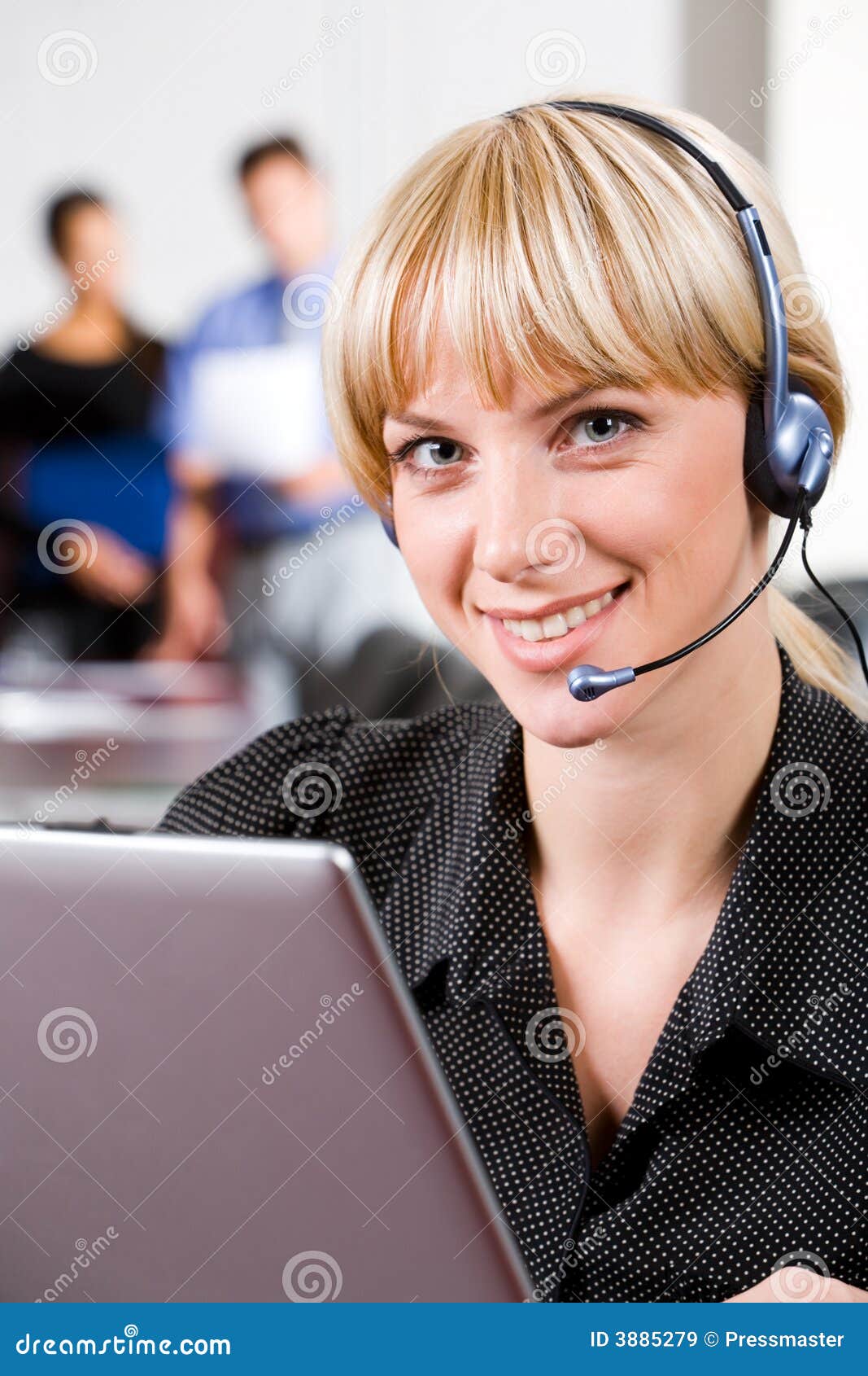 Friendly Telephone Operator Stock Image - Image of agent, phone: 3885279