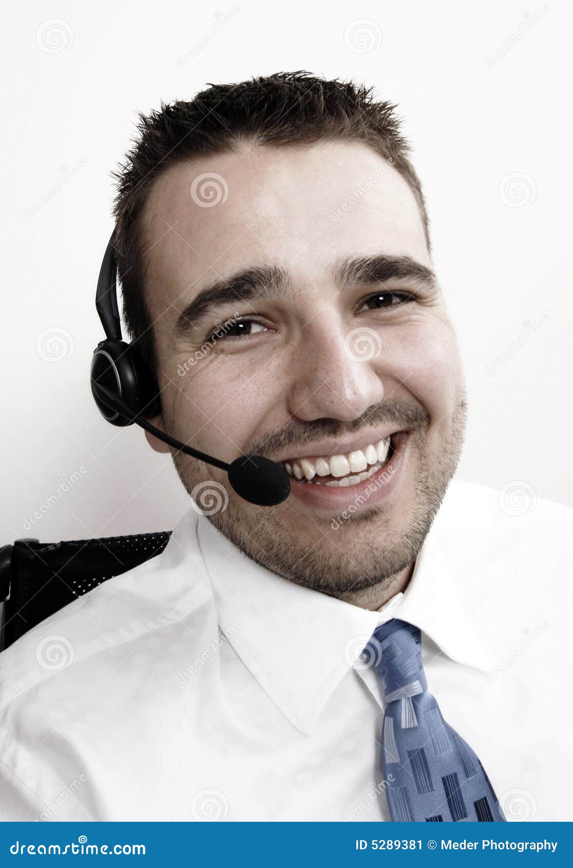 Friendly Telephone Operator Stock Image - Image of office, center: 5289381