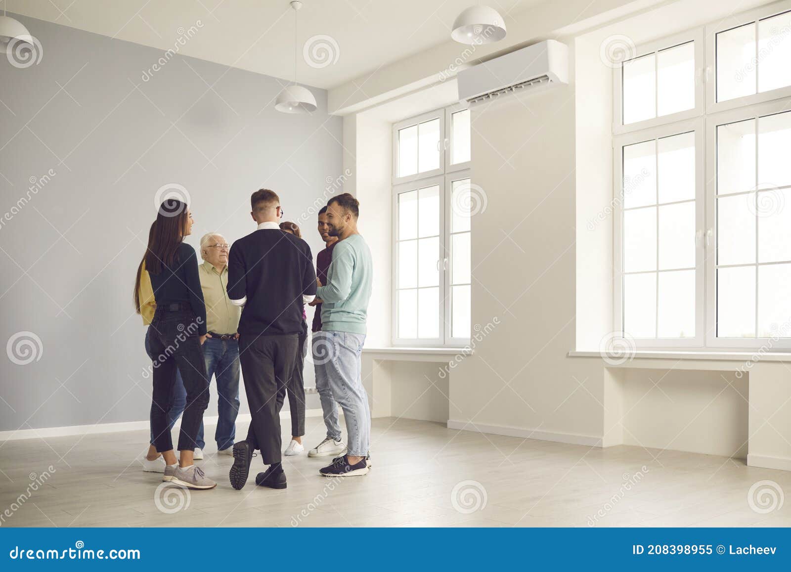 Friendly Various Office Workers or Colleagues Communicate and Talk by ...