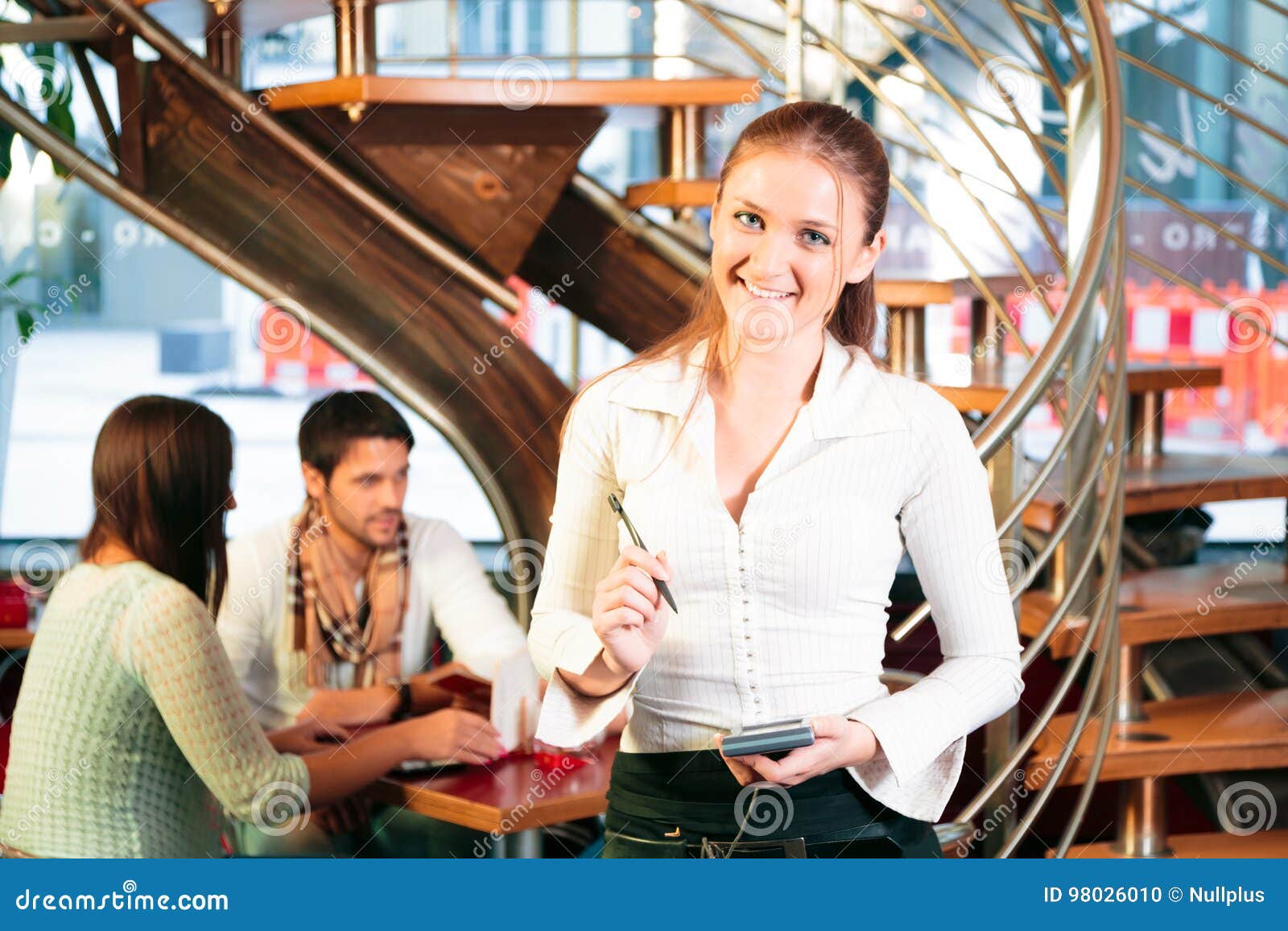 Friendly Waiter Taking an Order Stock Photo - Image of person ...