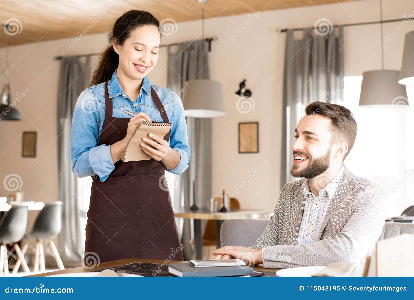 Friendly Waitress Taking Order from Customer Stock Image - Image of ... Friendly Waitress Taking Order from Customer Stock Image - Image of ...