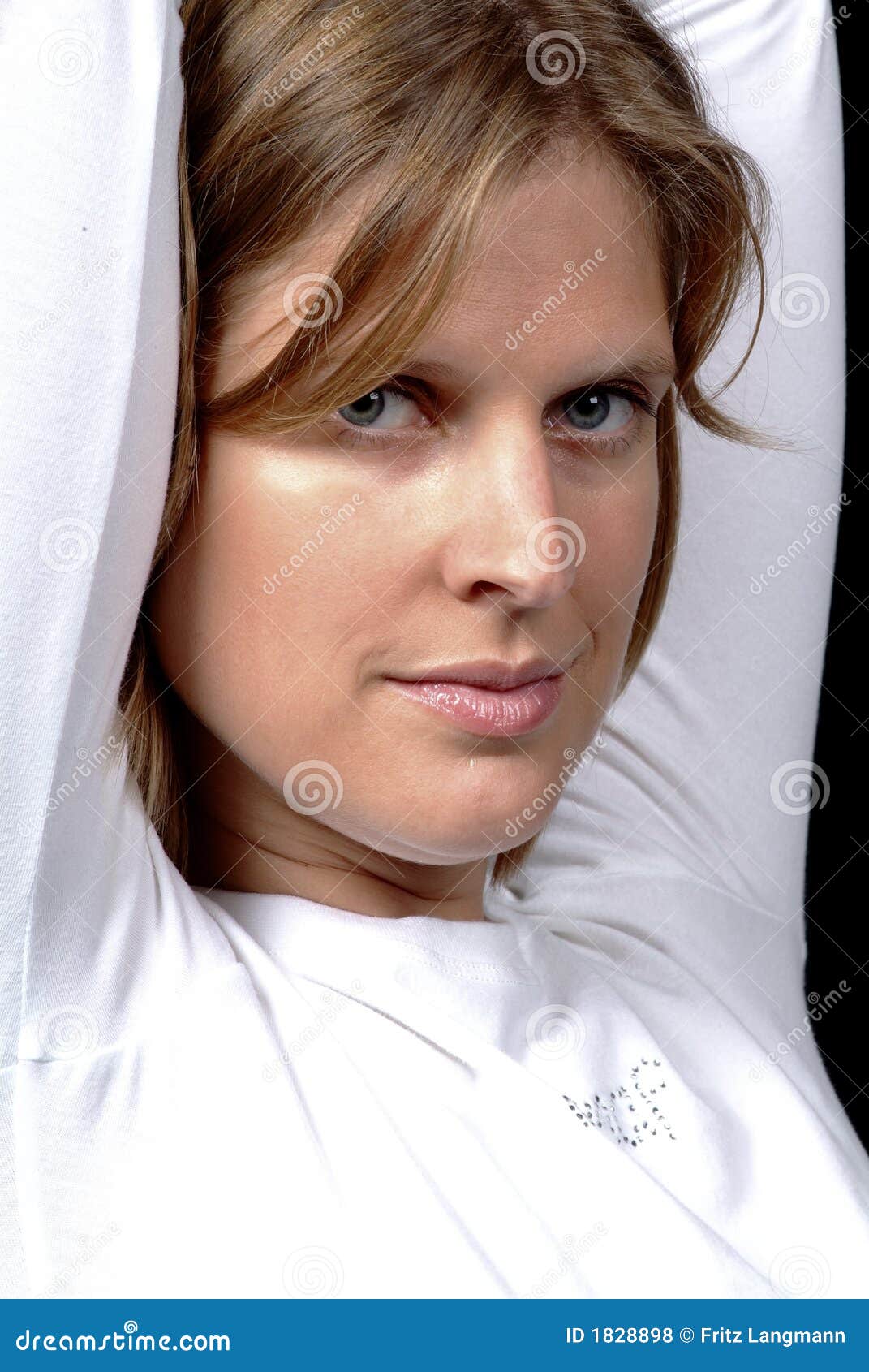 Friendly woman stock photo. Image of easily, elegant, casual - 1828898