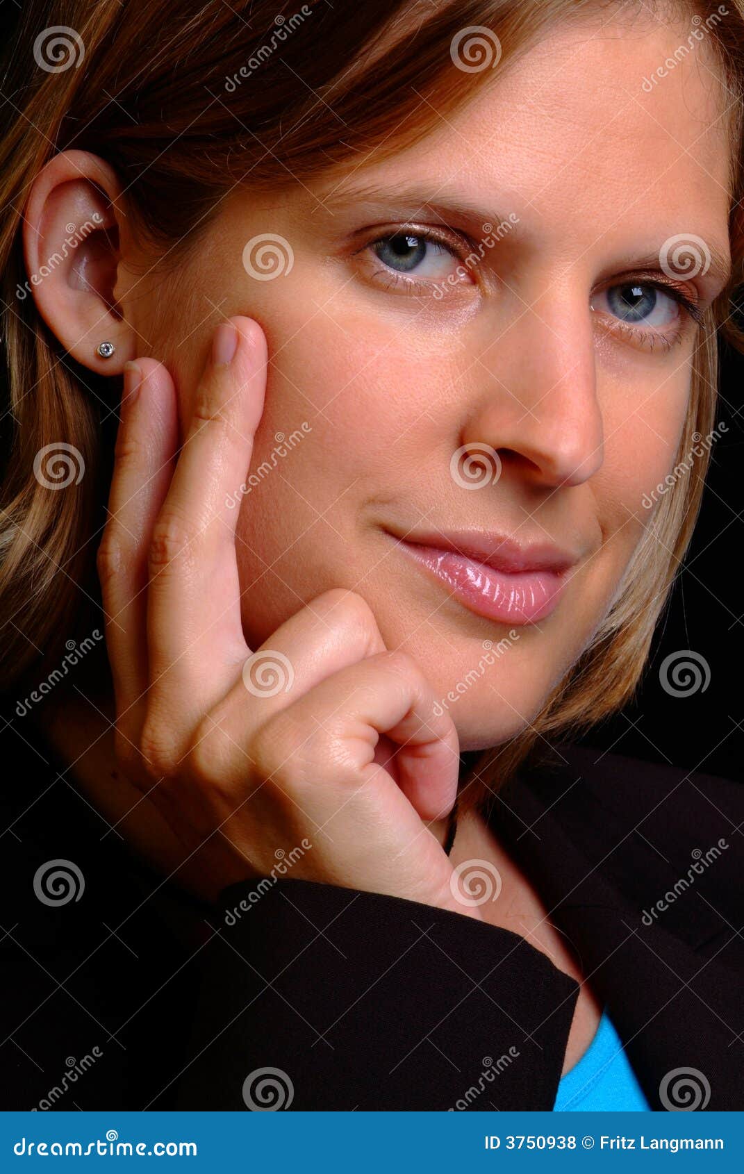 Friendly woman stock photo. Image of beauty, elegant, hand - 3750938