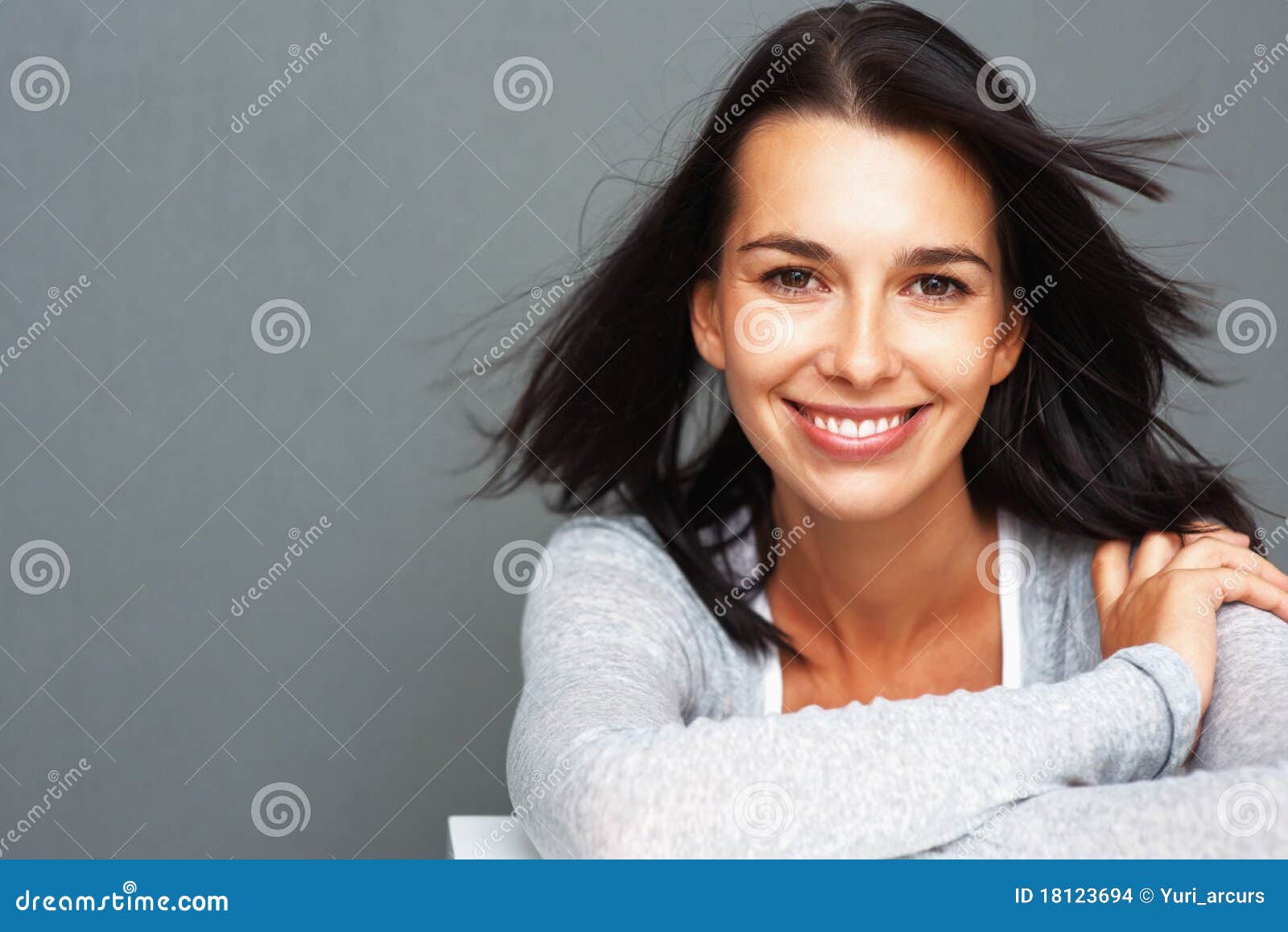 Friendly woman smiling stock photo. Image of people, beauty - 18123694
