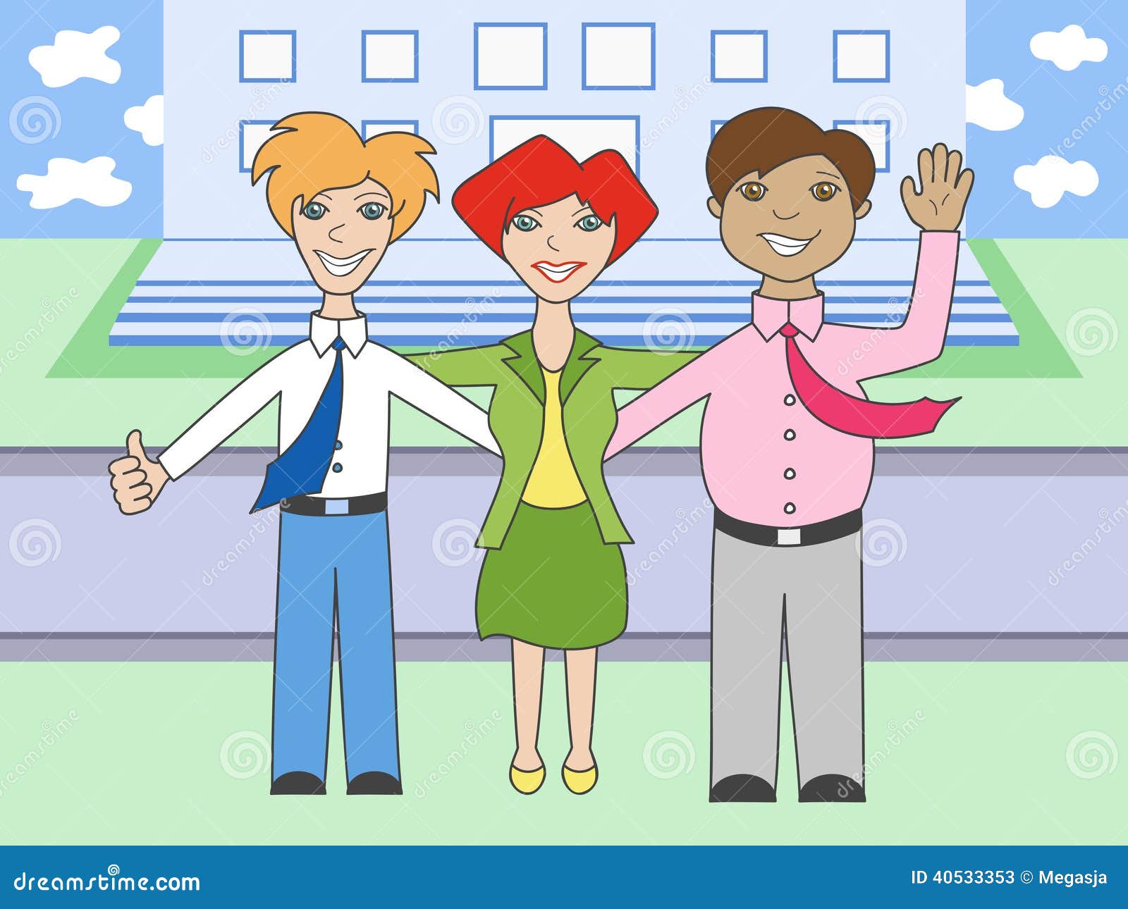 Friendly working team stock vector. Illustration of confident - 40533353