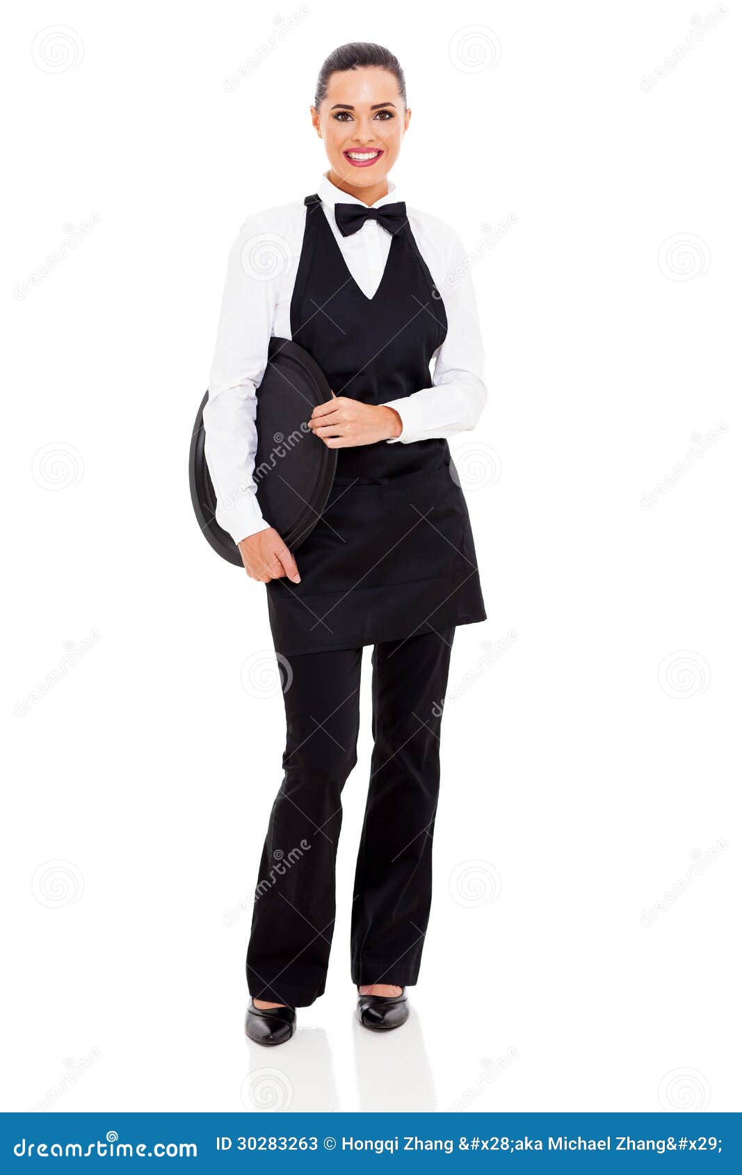 Friendly waitress stock image. Image of isolated, modern - 30283263