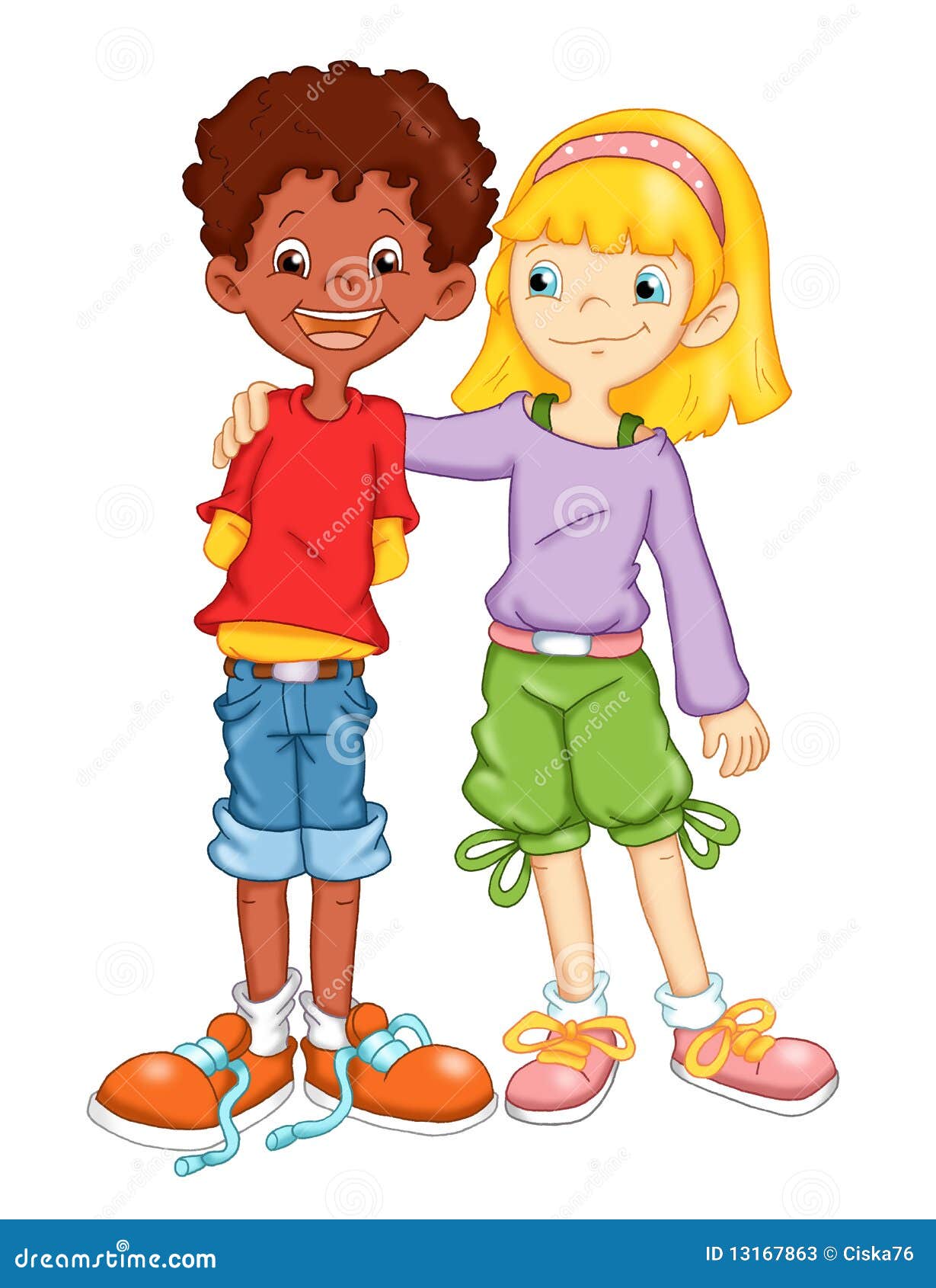 Friends stock illustration. Illustration of happy, isolated - 13167863