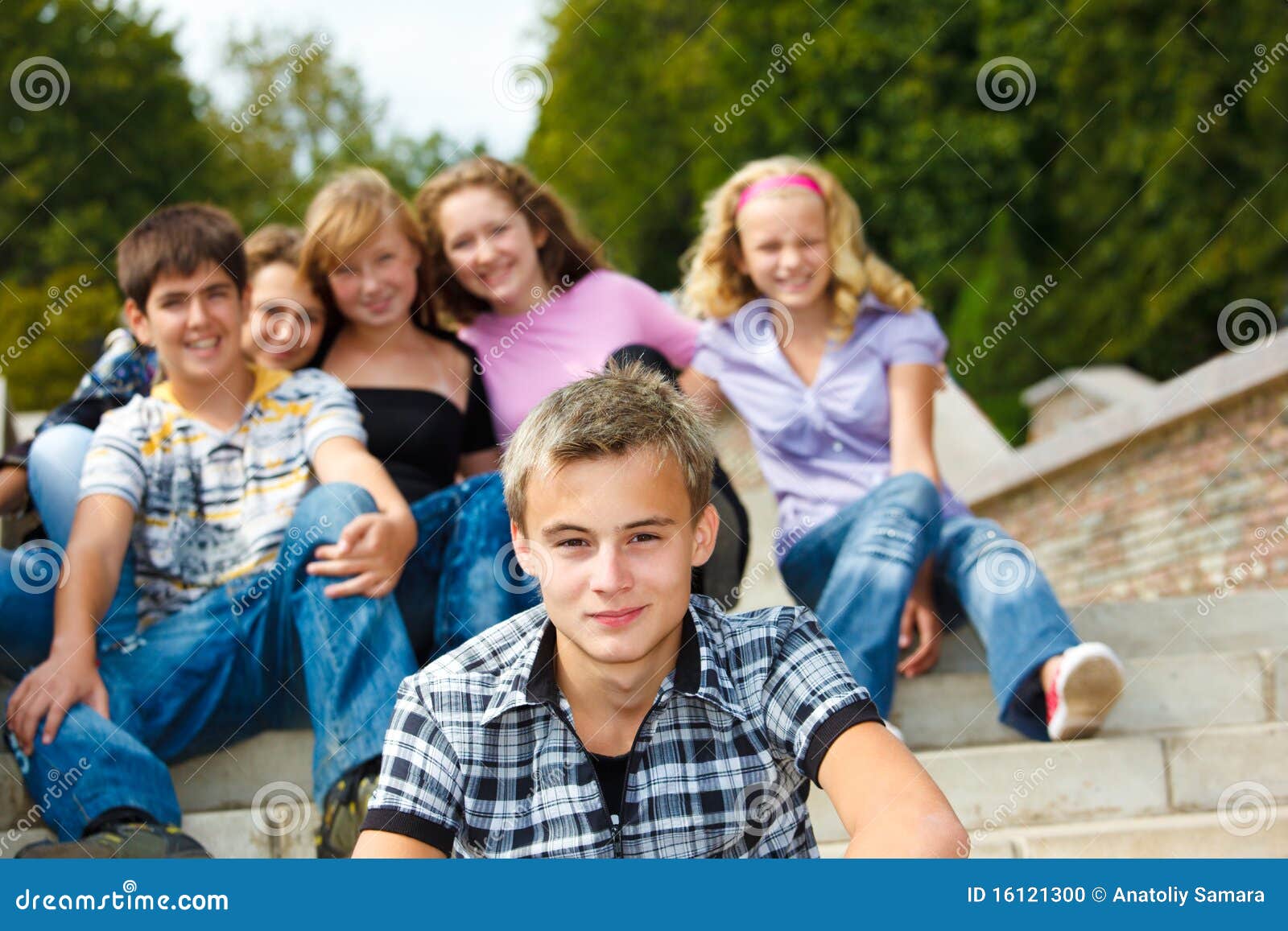 Friends stock photo. Image of freetime, children, education - 16121300