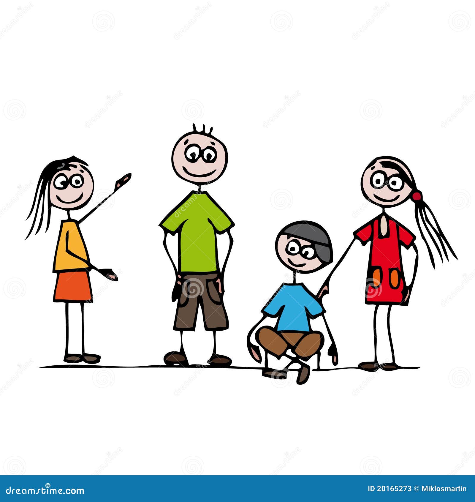 Four Happy Friends Stock Illustrations – 1,176 Four Happy Friends Stock ...
