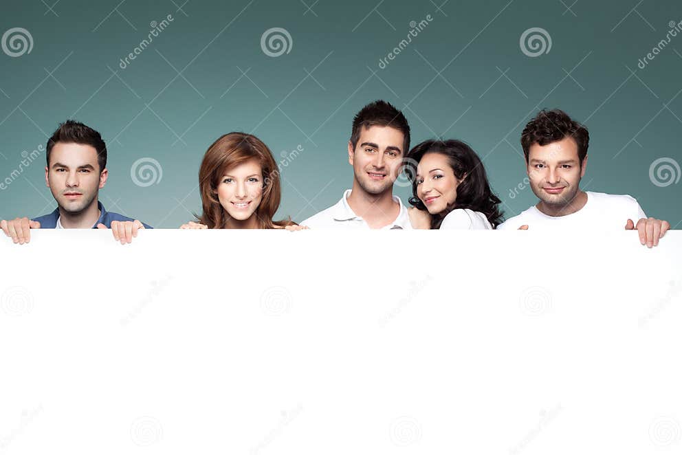 Friends Advertising White Board Stock Photo - Image of hiding ...