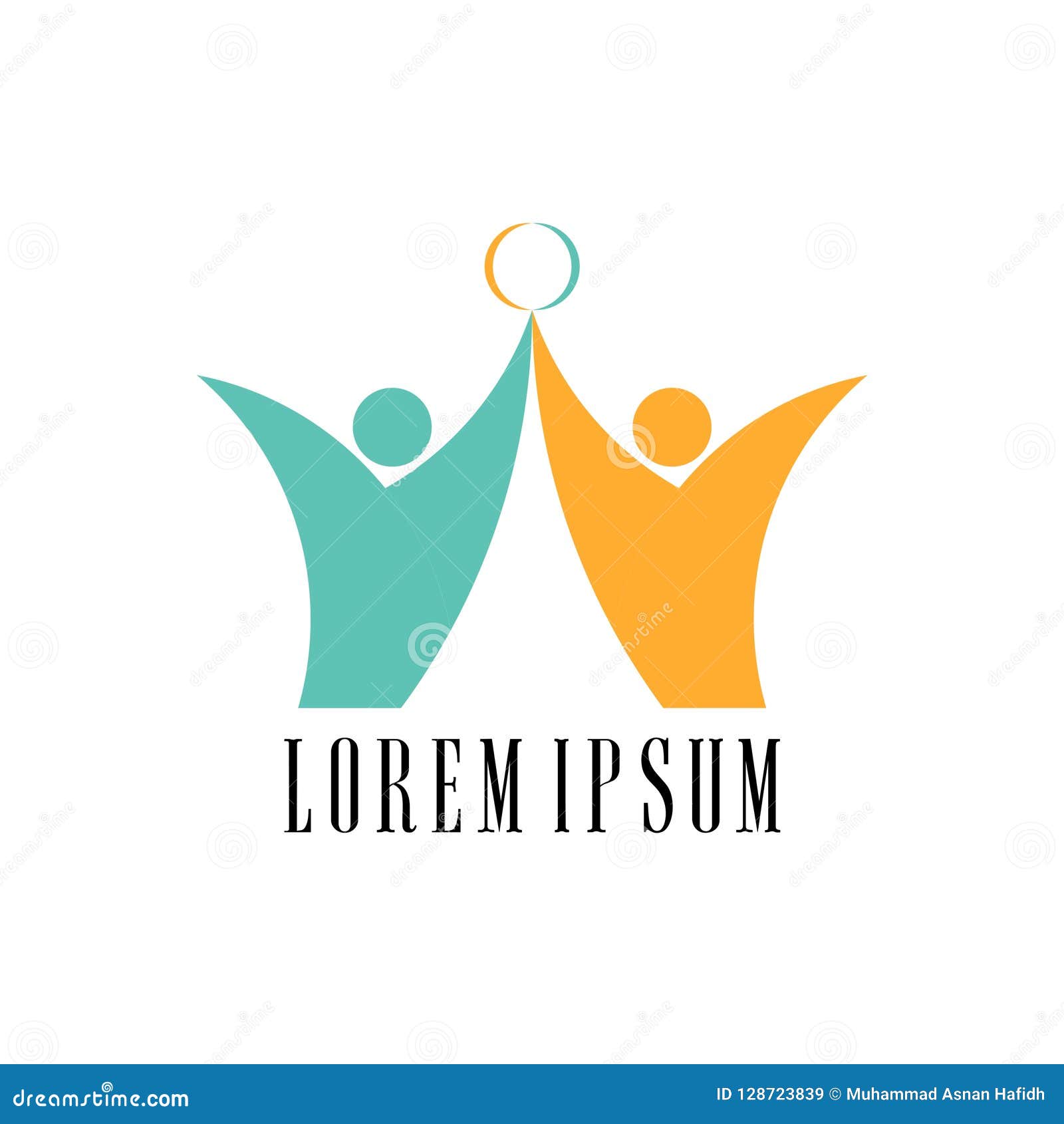 Friends and Ball Logo Template Stock Illustration - Illustration of ...