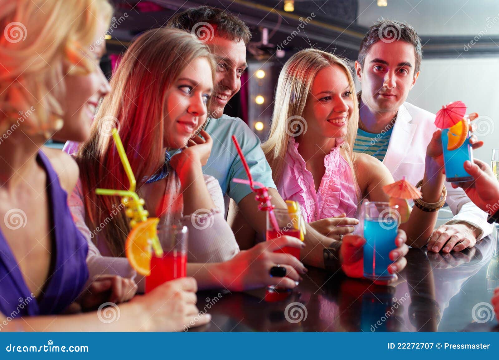 Friends in the bar stock image. Image of cheerful, feminine - 22272707