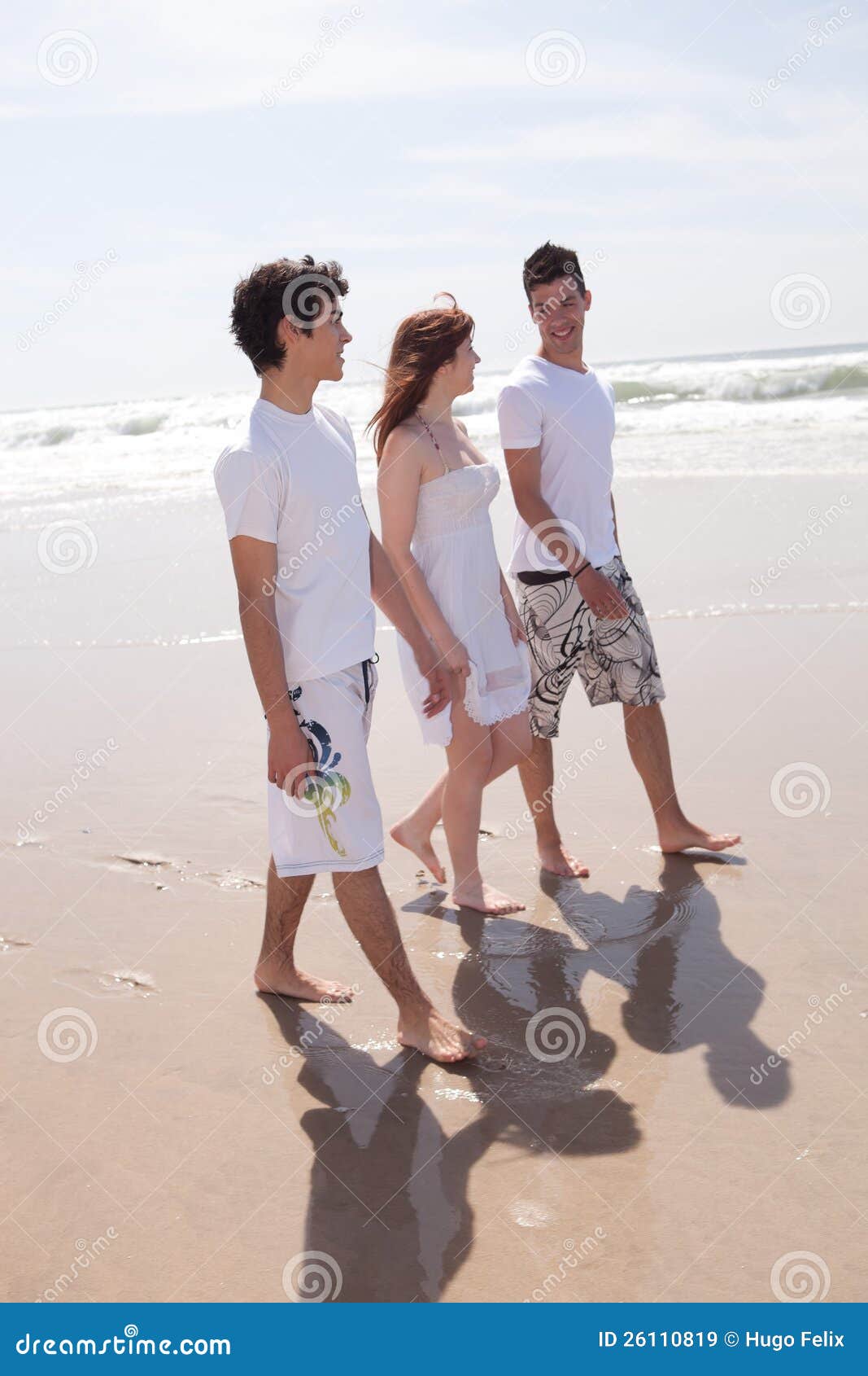 Friends at the beach stock image. Image of freedom, boys - 26110819