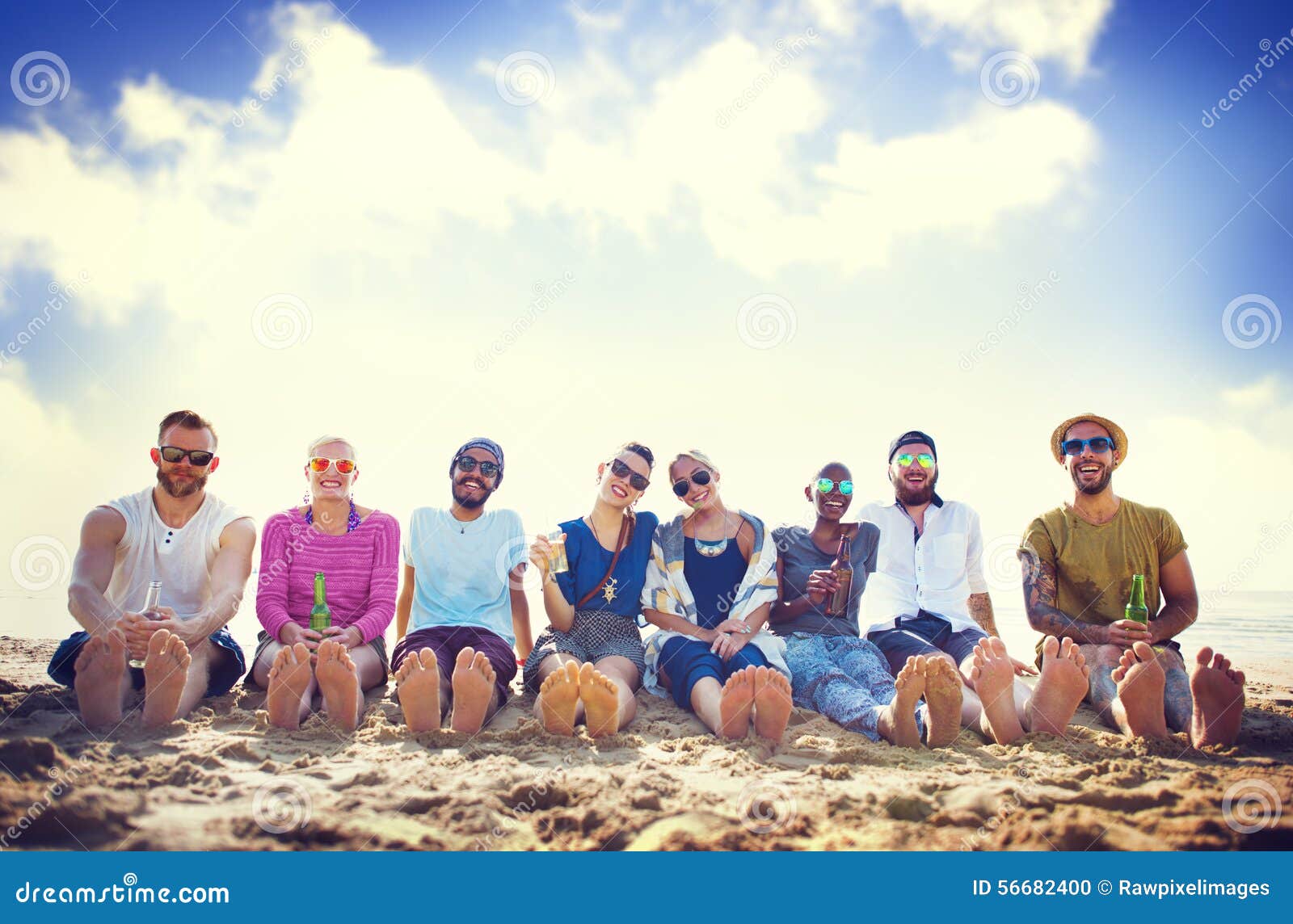Friends Beach Vacation Party Chilling Concept Stock Photo - Image of ...
