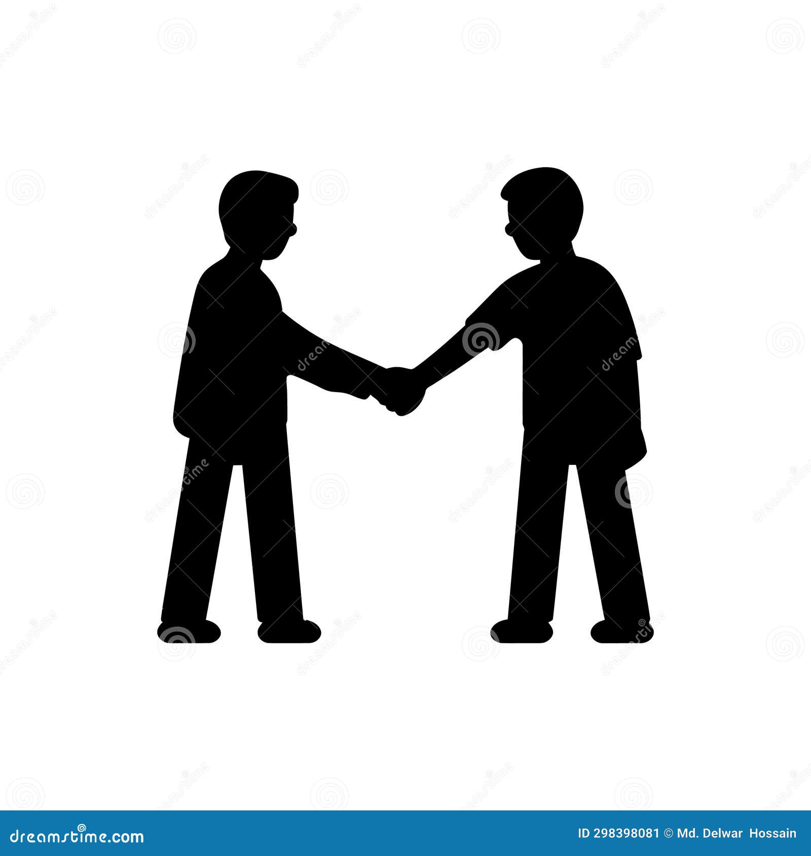 Friends Being a Source of Strength for Each Other Icon Stock Vector ...