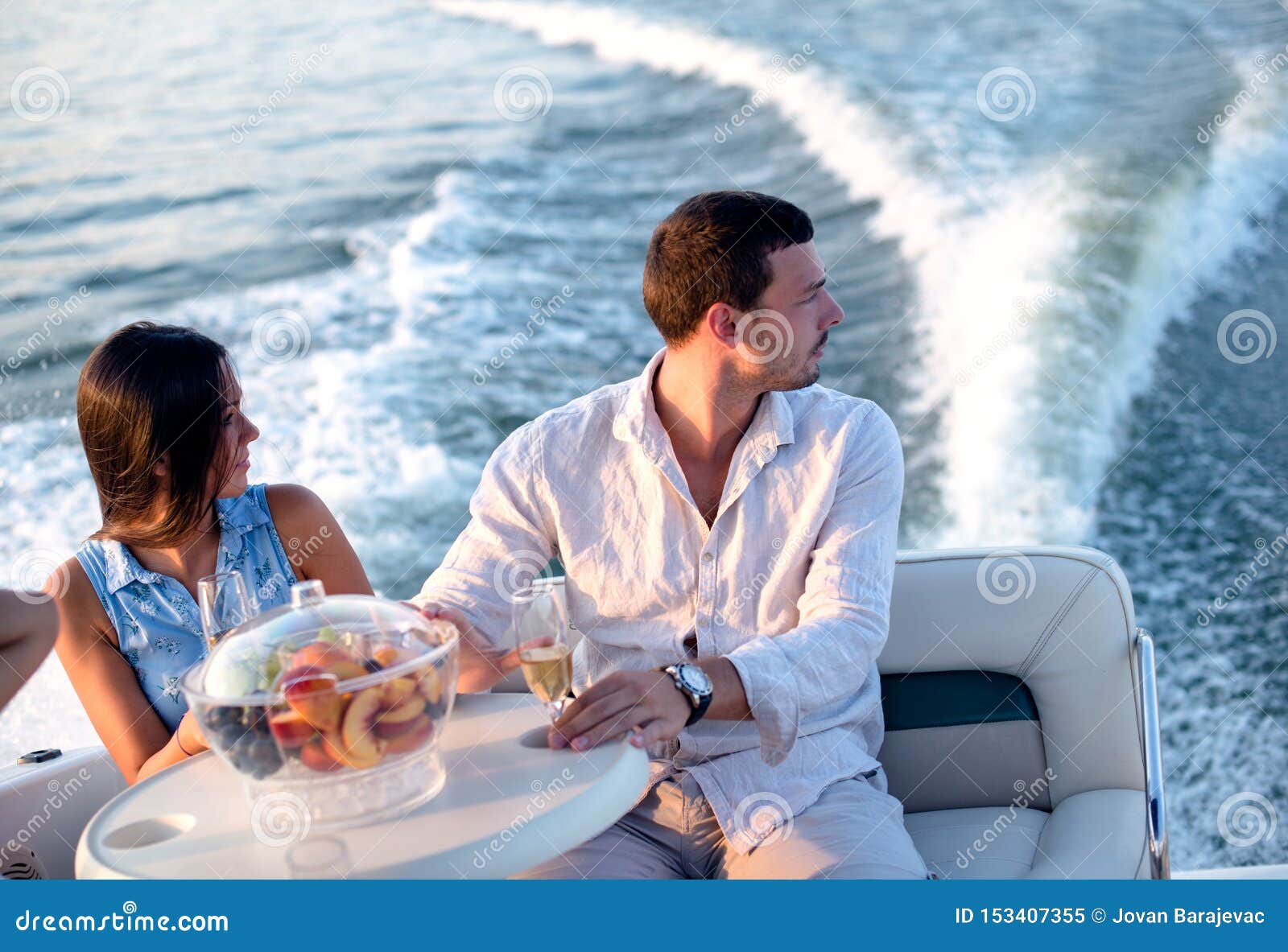 Friends on a boat stock image. Image of summer, relationship - 153407355
