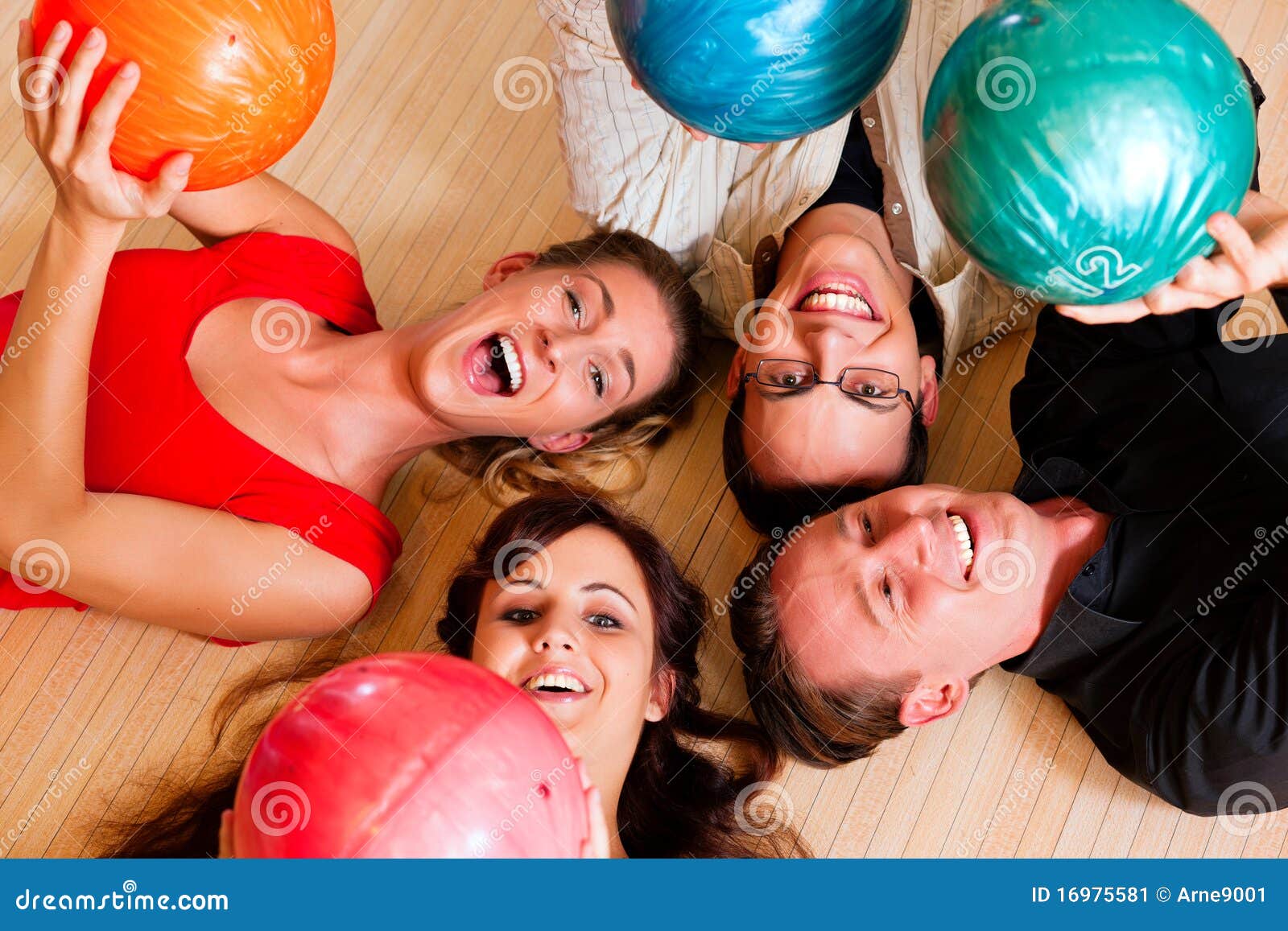 Friends bowling together stock image. Image of sports - 16975581