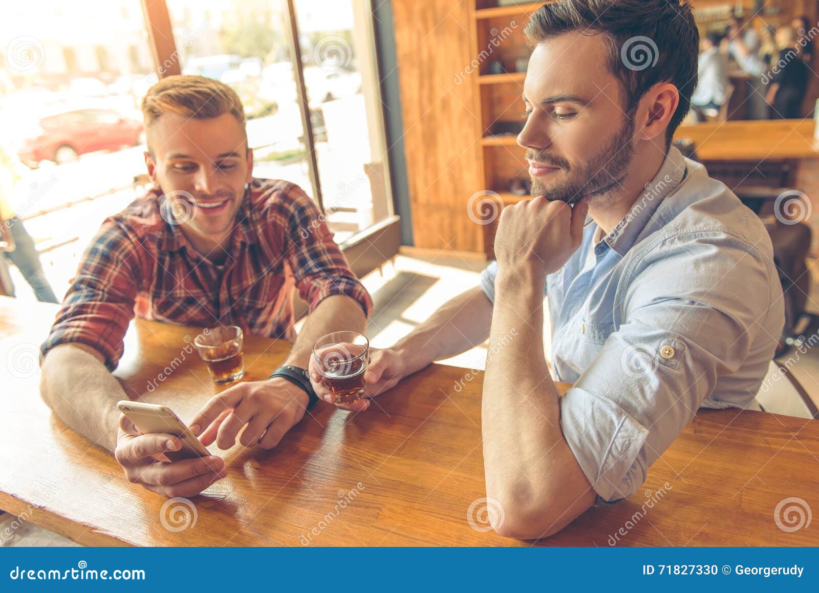 Friends in the cafe stock photo. Image of happy, cheerful - 71827330