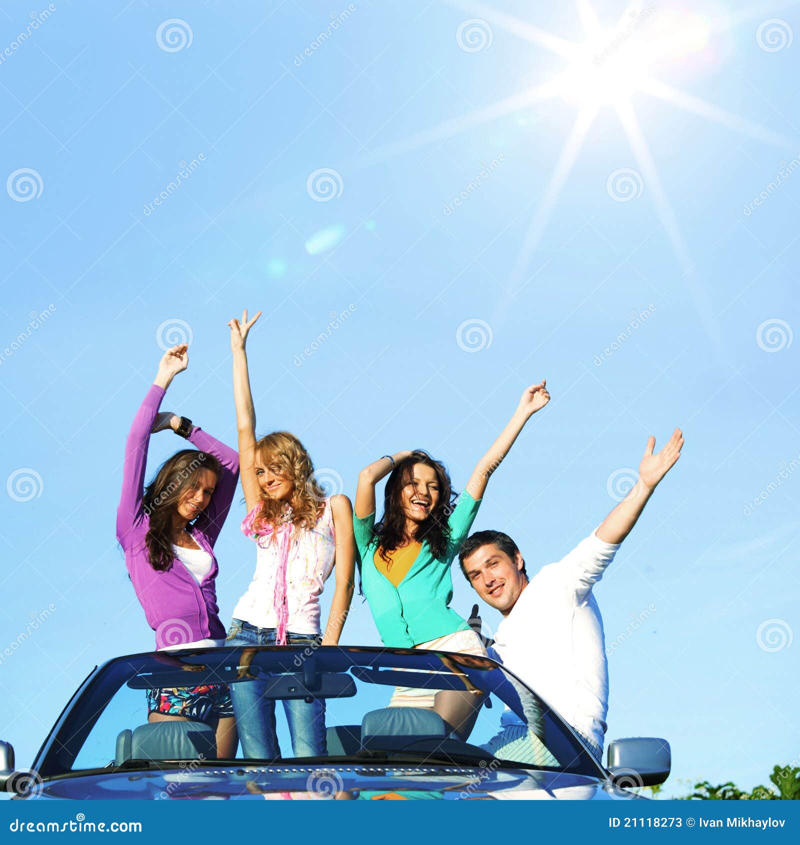 Friends in car stock image. Image of students, lifestyles - 21118273