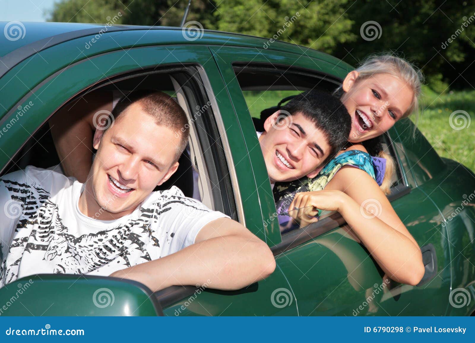 Friends in car stock photo. Image of beauty, modern, blonde - 6790298