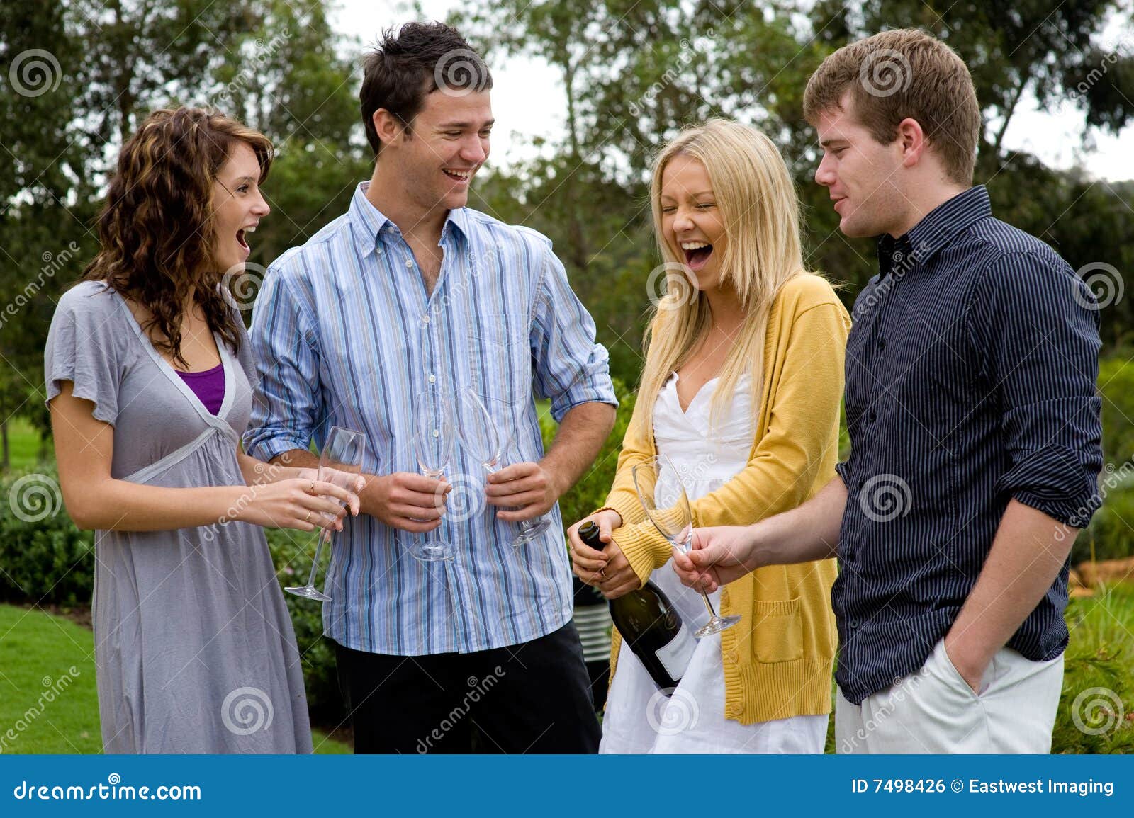 Friends Celebrating stock photo. Image of laughing, attractive - 7498426