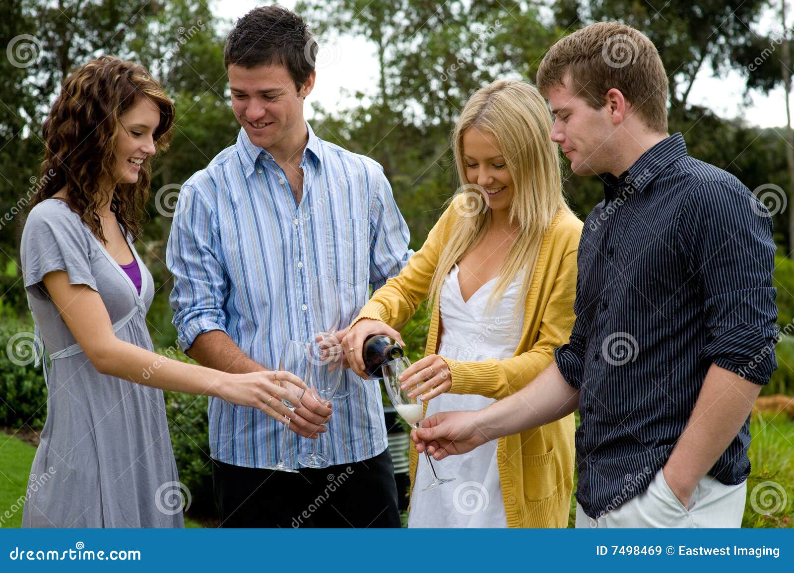 Friends Celebrating stock image. Image of caucasian, four - 7498469