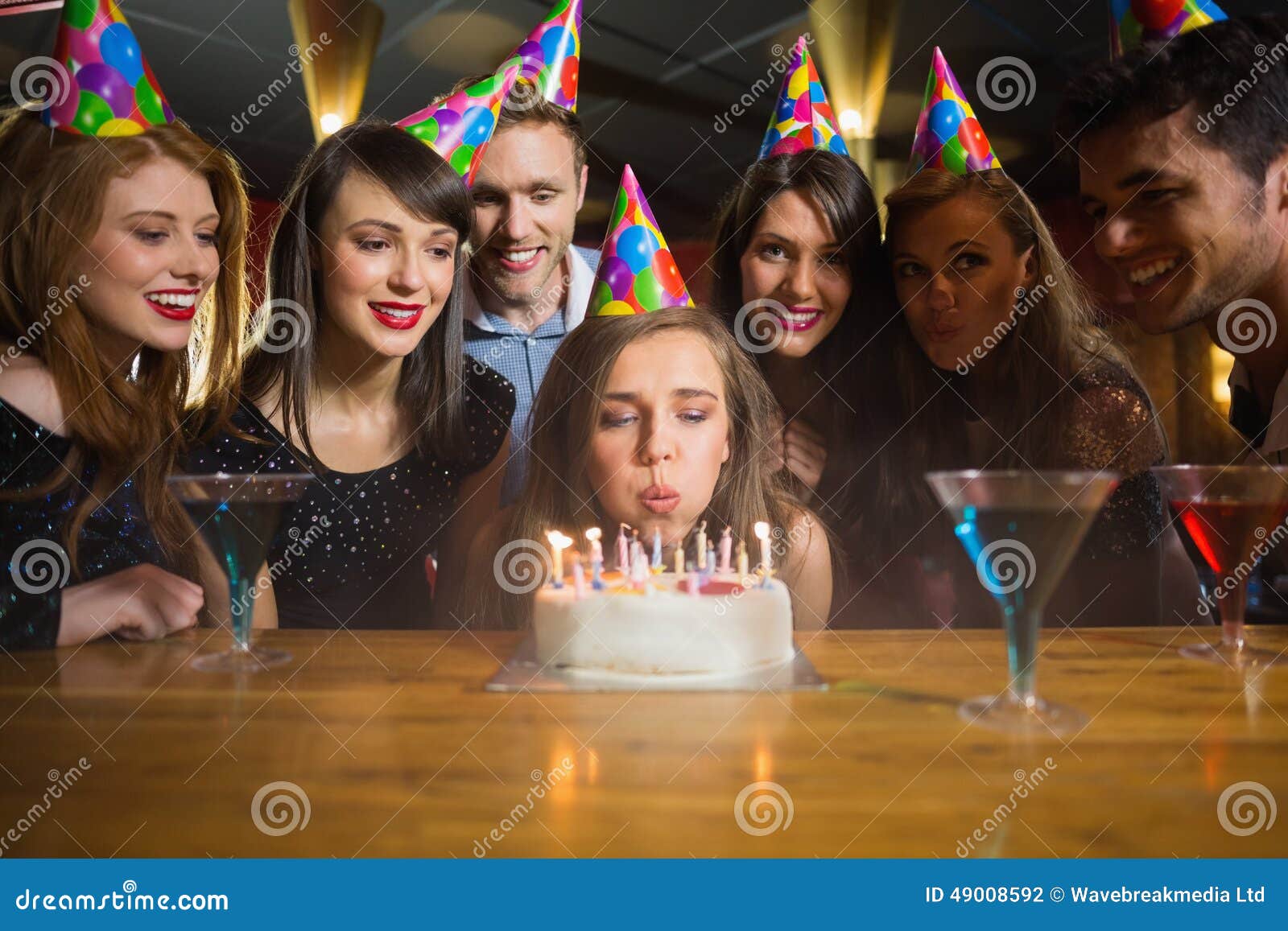 Friends Celebrating a Birthday Together Stock Photo - Image of ...