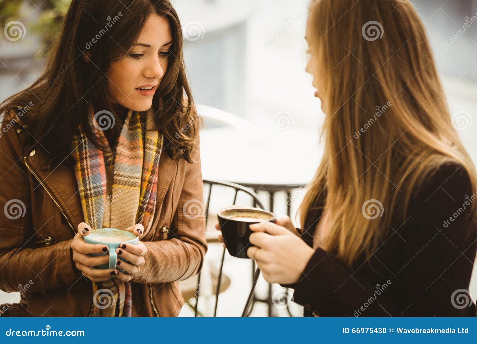 Friends Chatting Over Coffee Stock Photo - Image of enjoying, closeness ...
