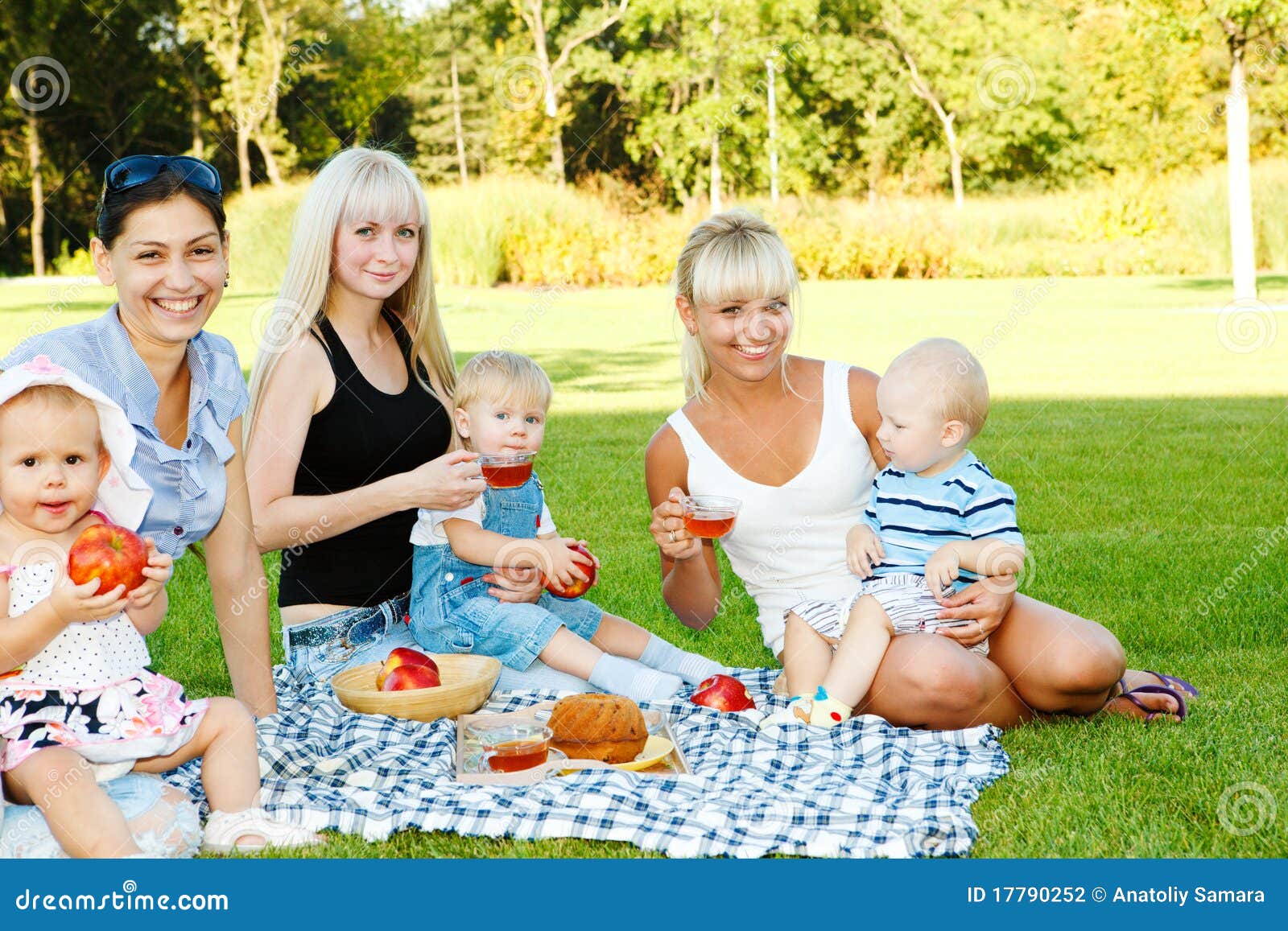 Friends with children stock photo. Image of caucasian - 17790252