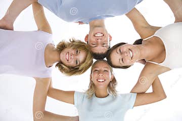 Friends circle stock photo. Image of hugging, huddle, cheerful - 6448726