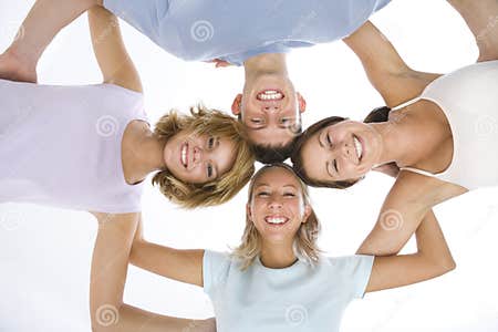 Friends circle stock photo. Image of hugging, huddle, cheerful - 6448726