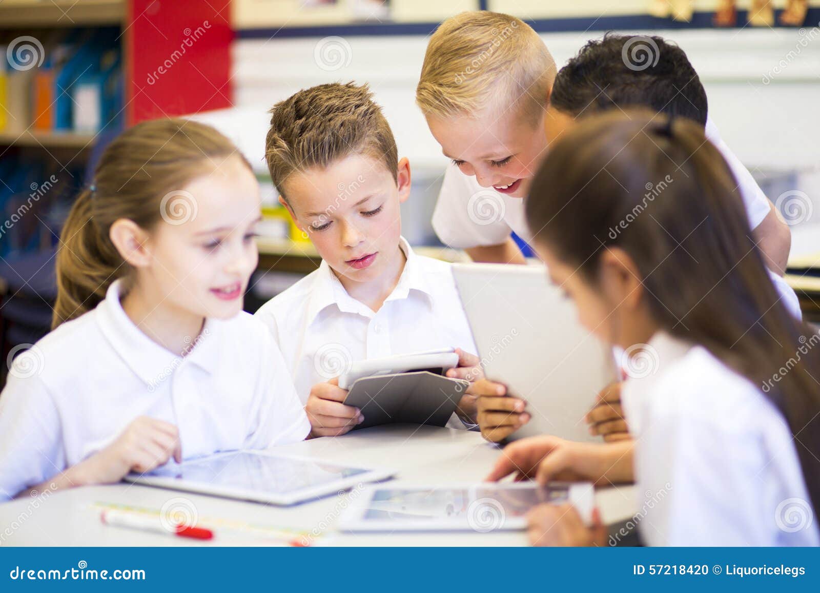 Friends in the Classroom stock photo. Image of adolescent - 57218420