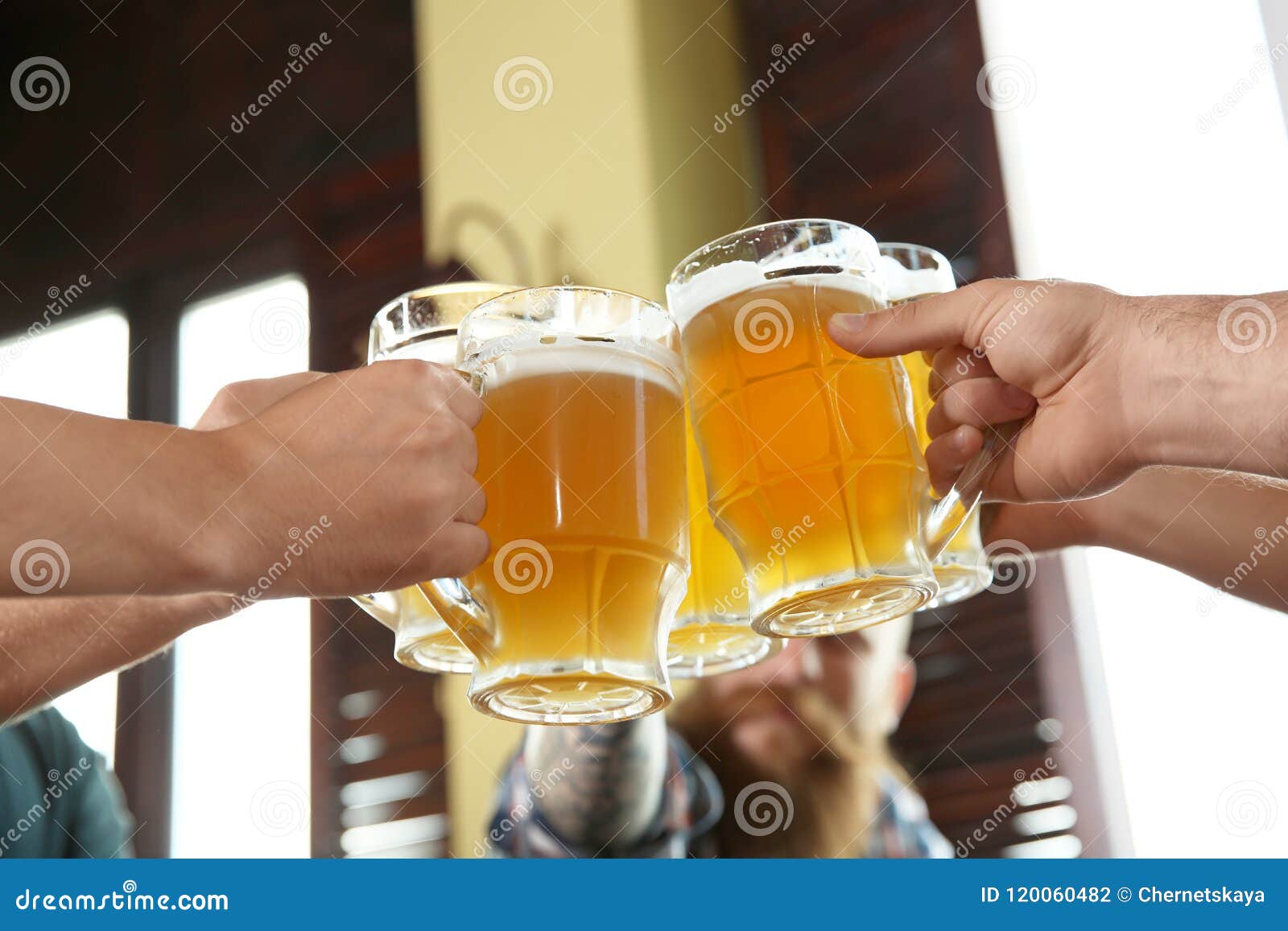 Friends Clinking Glasses with Beer Stock Photo - Image of adult, glass ...