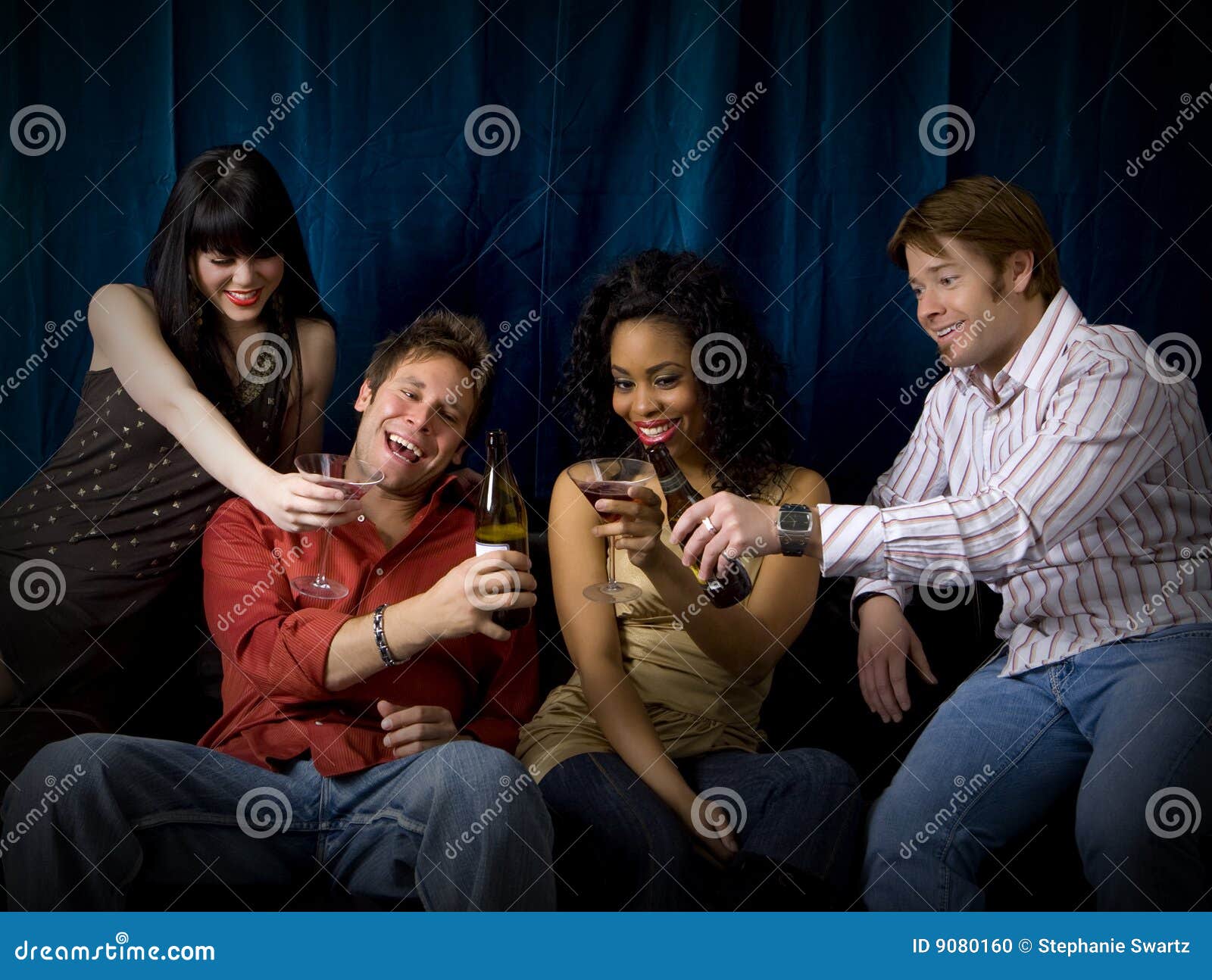 Friends at club stock photo. Image of beautiful, group - 9080160