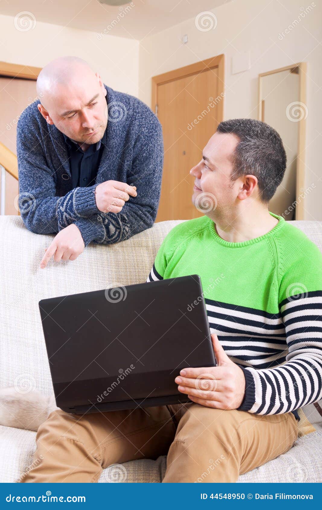 Friends at computer stock photo. Image of hand, caucasian - 44548950
