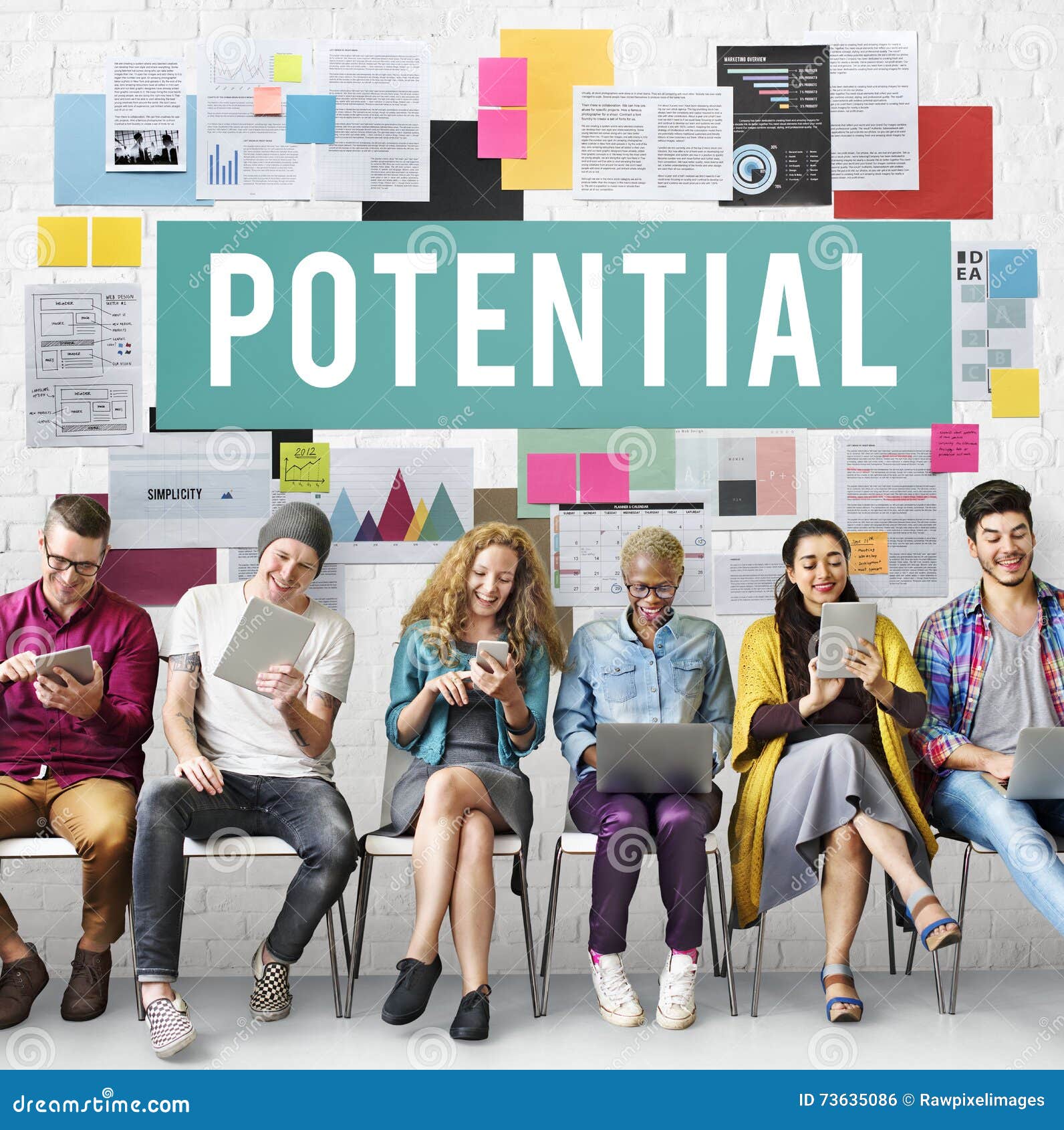 Friends Connection Digital Devices Technology Network Concept Stock ...