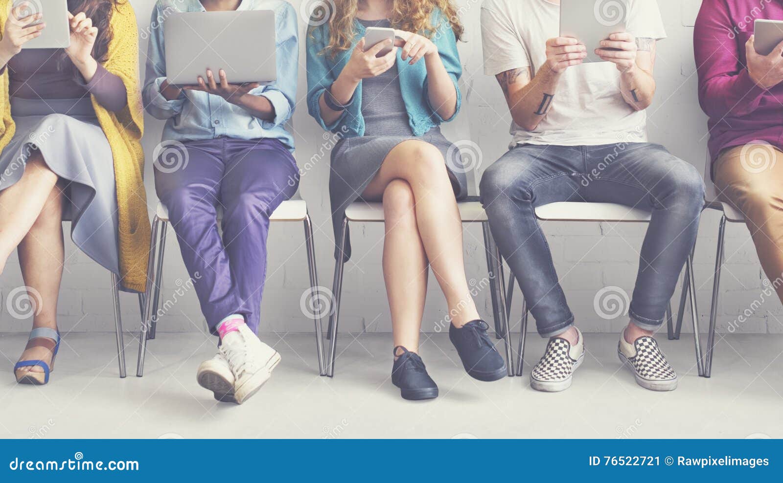 Friends Connection Digital Devices Technology Network Concept Stock ...