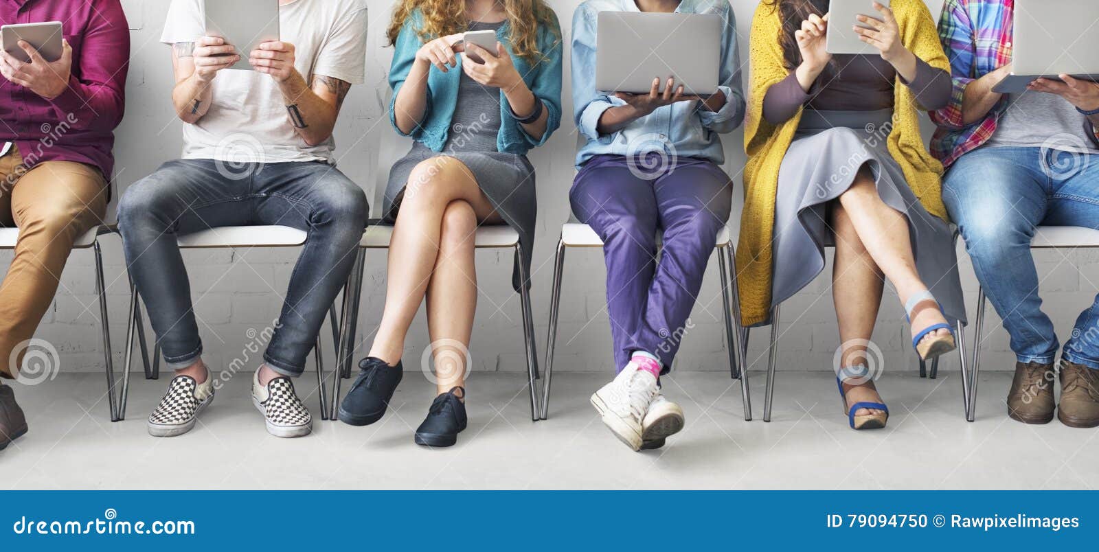 Friends Connection Digital Devices Technology Network Concept Stock ...