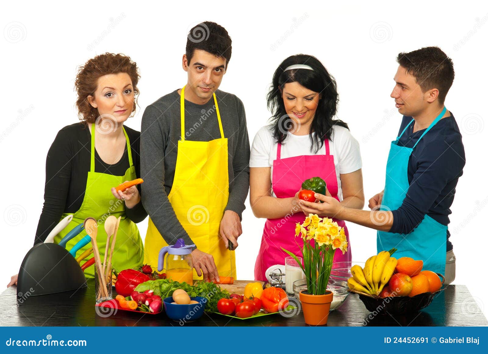 Cooking Together Is More Fun. Let My Try Taste. Couple Having Fun While ...