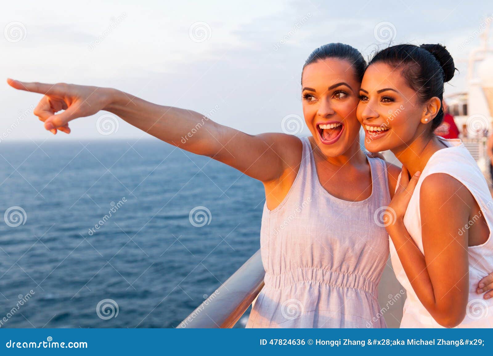 Friends on cruise stock photo. Image of adorable, cheerful - 47824636