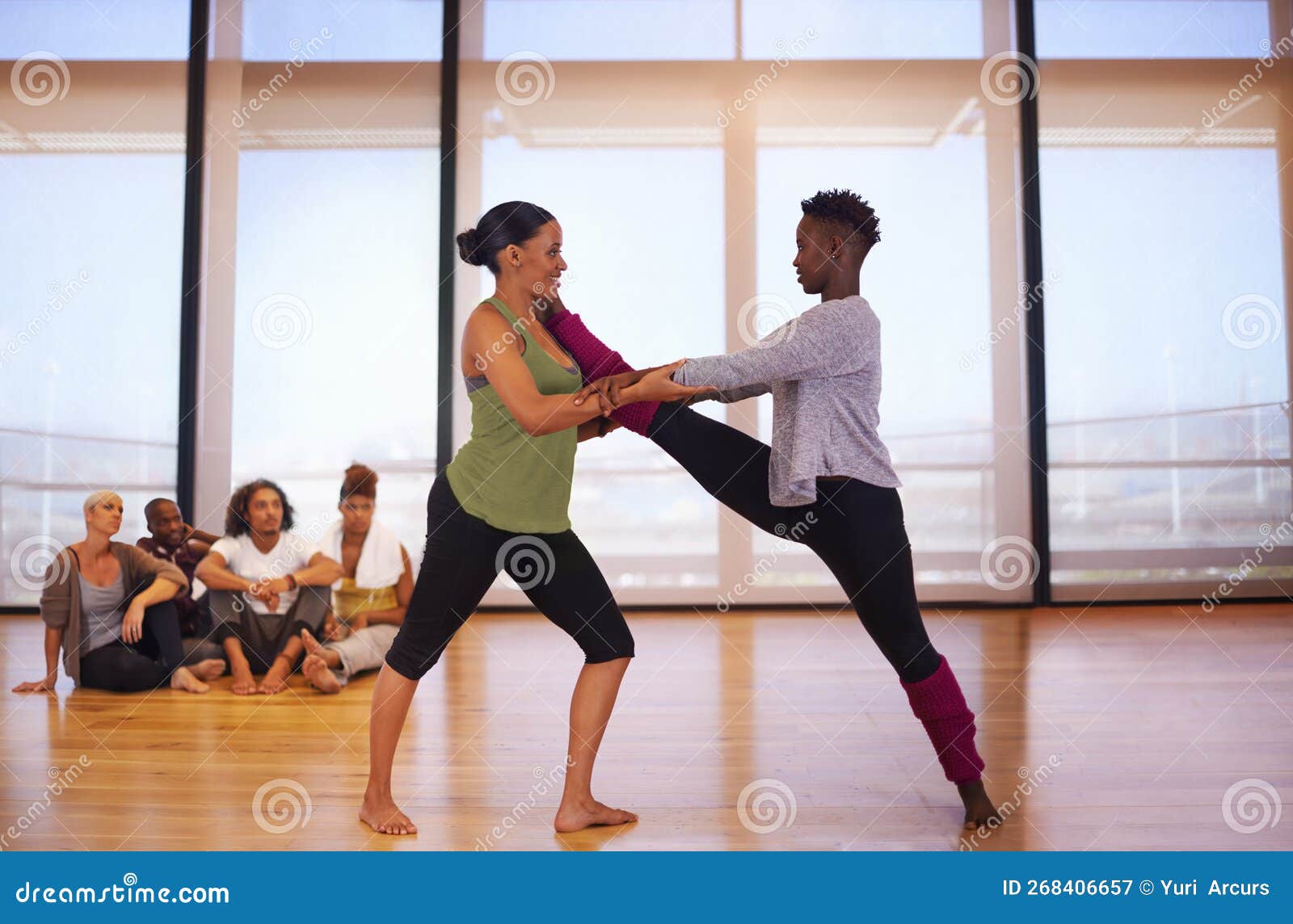 Friends and Dance Partners. a Group of People Practicing in a Dance ...
