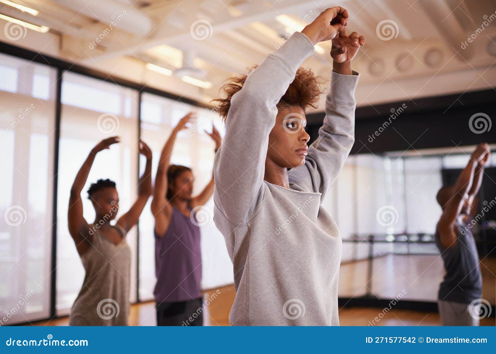 Friends and Dance Partners. a Group of People Practicing in a Dance ...